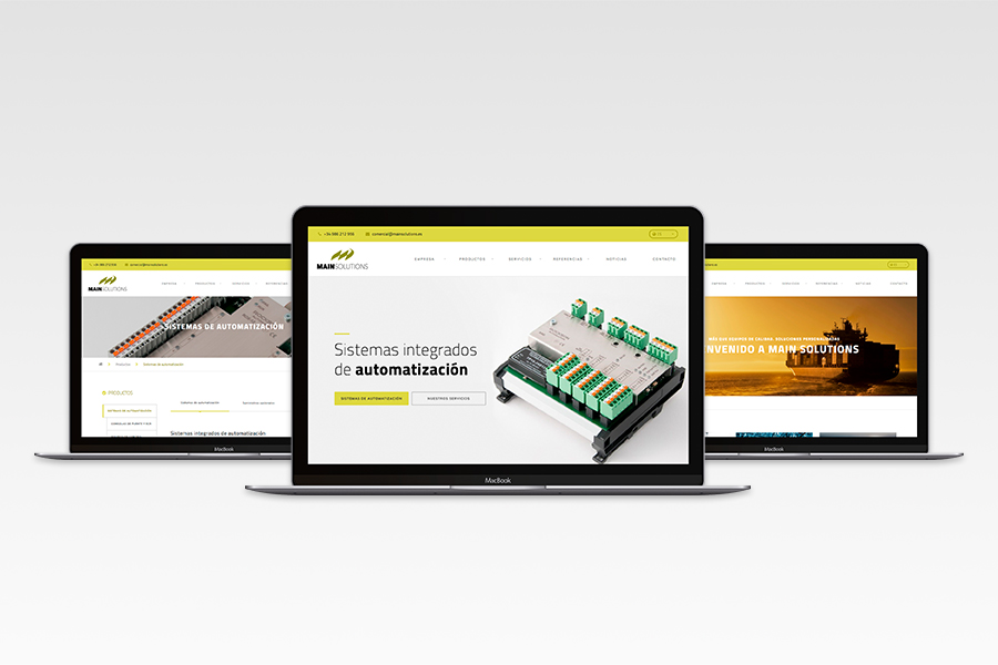 Presentamos nuestra nueva web corporativa · MAIN SOLUTIONS